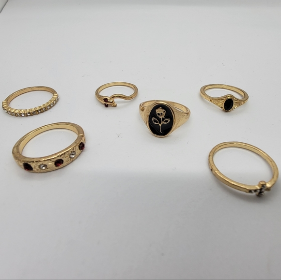 wild fable | Jewelry | New Without Tags Gold Tone Set Of 6 Rings | Poshmark